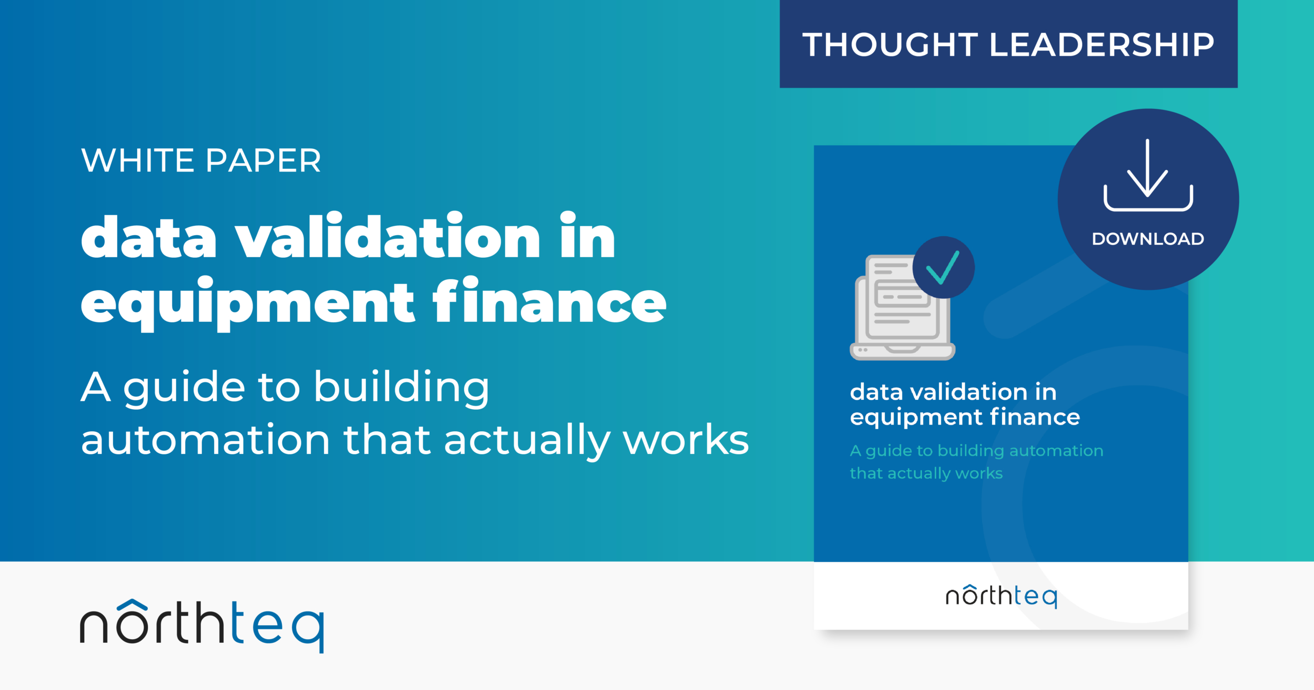 White paper - Data validation in equipment finance - Northteq